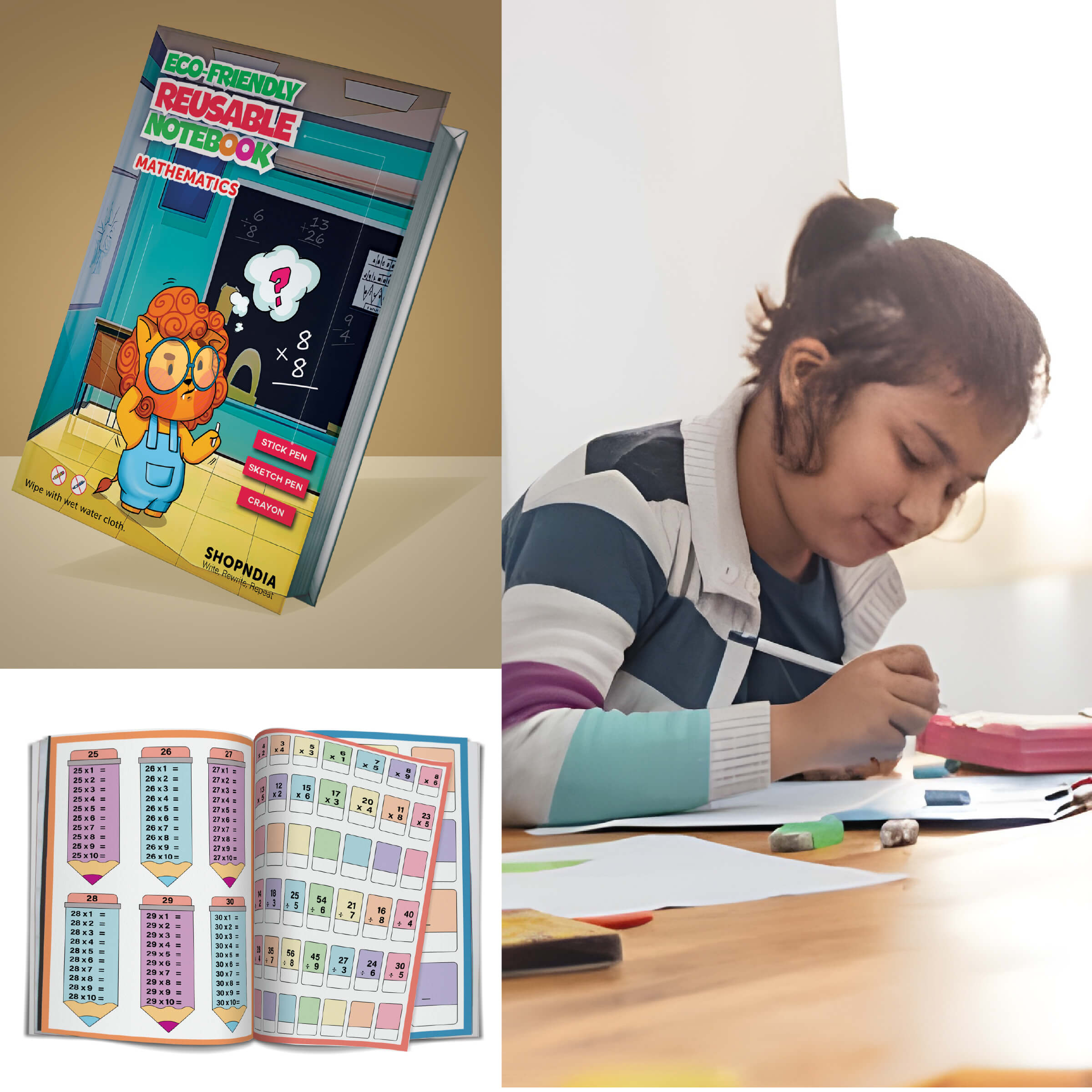 Mathematics Eco-Friendly Reusable Notebooks – Shopndia